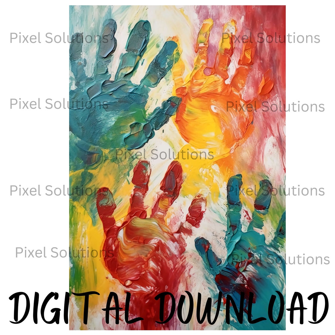 Handprint Art | Family Hand Print Kit Included | Hands Impression ...