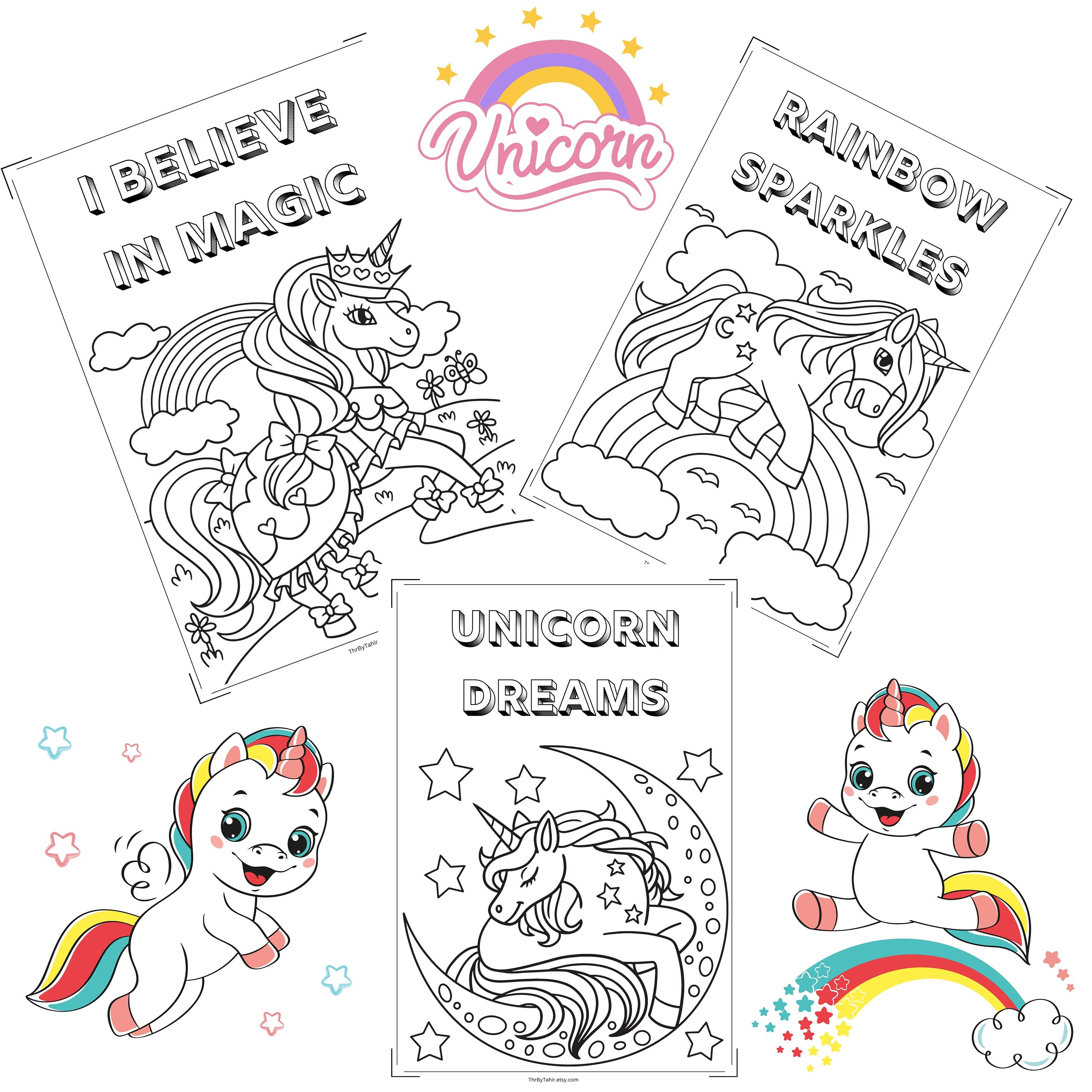 The Magic of Unicorn Quotes: Coloring Worksheets for Inspiration and ...