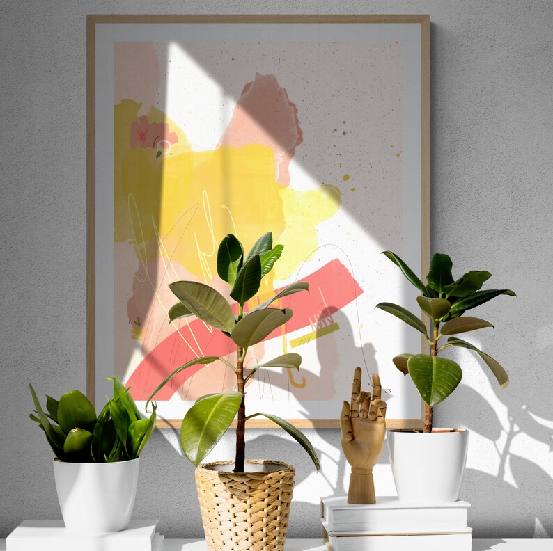 Printable Abstract Wall Art Downloadable Painting Modern - Etsy