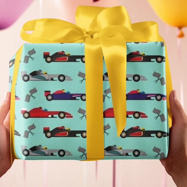 Car Racing Wrapping Paper - Etsy
