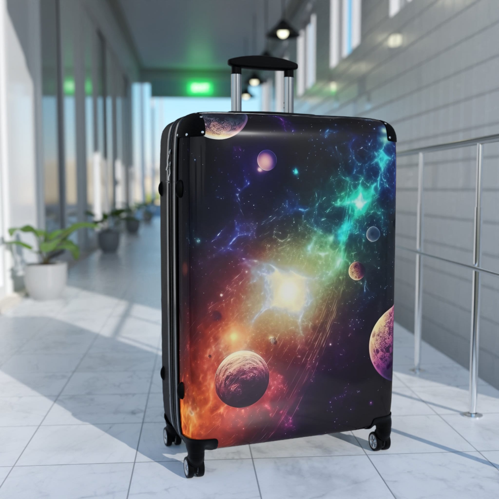 Galaxy Suitcase, Outer Space Luggage, Hardshell Rolling Suitcase for ...