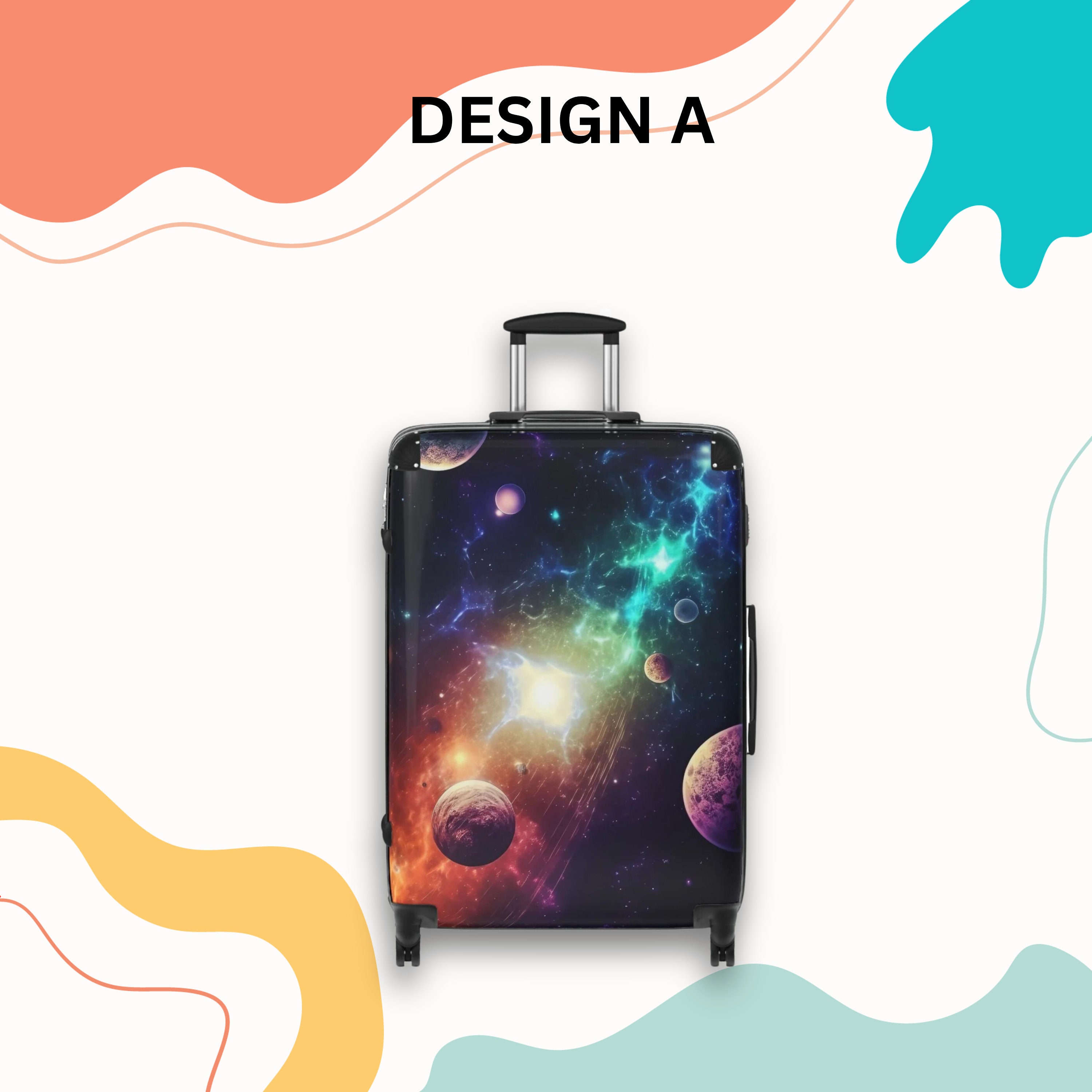 Galaxy Suitcase, Outer Space Luggage, Hardshell Rolling Suitcase for ...