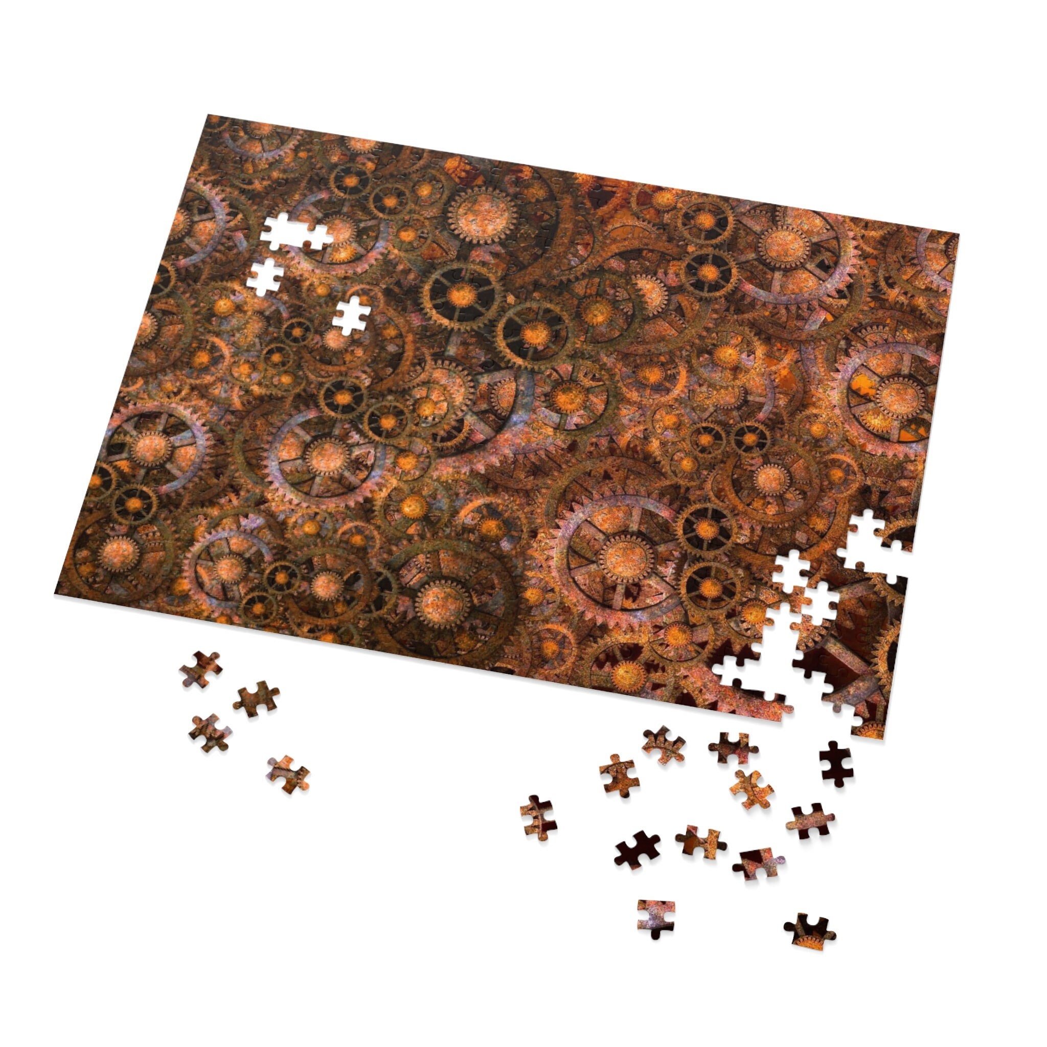 Impossible Jigsaw Puzzle, Steampunk Engine Cogs Puzzle in a Tin or ...