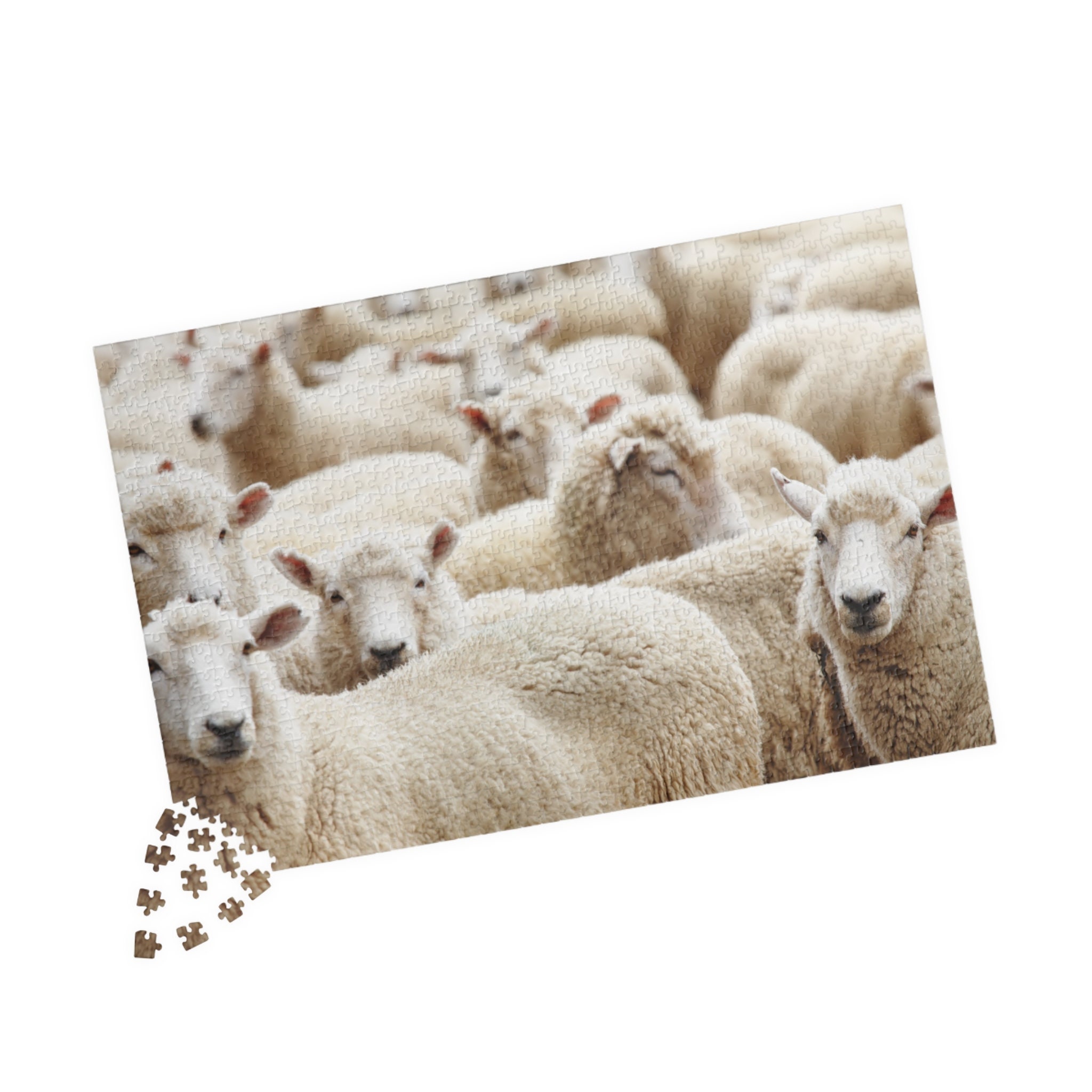 Sheep Impossible Jigsaw Puzzle, Farm Theme, Wooden Pieces, Cozy Family ...