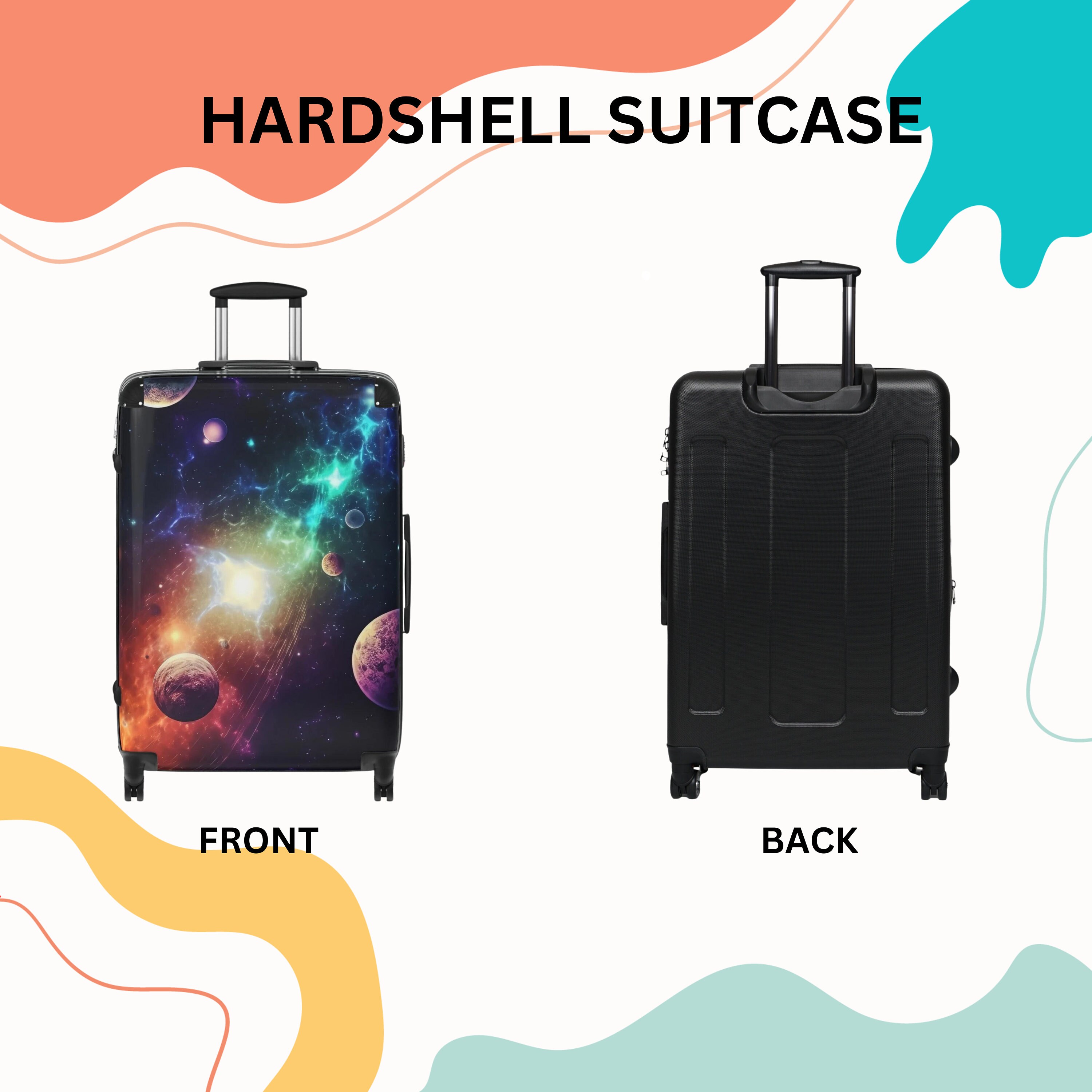 Galaxy Suitcase, Outer Space Luggage, Hardshell Rolling Suitcase for ...