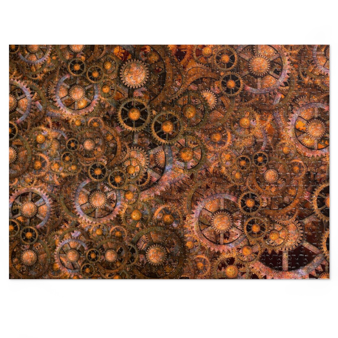 Impossible Jigsaw Puzzle, Steampunk Engine Cogs Puzzle in a Tin or ...