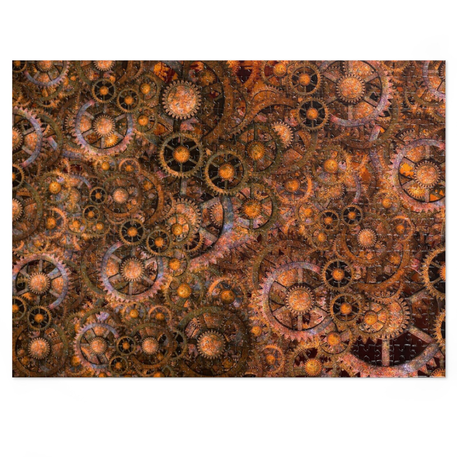 Impossible Jigsaw Puzzle, Steampunk Engine Cogs Puzzle in a Tin or ...