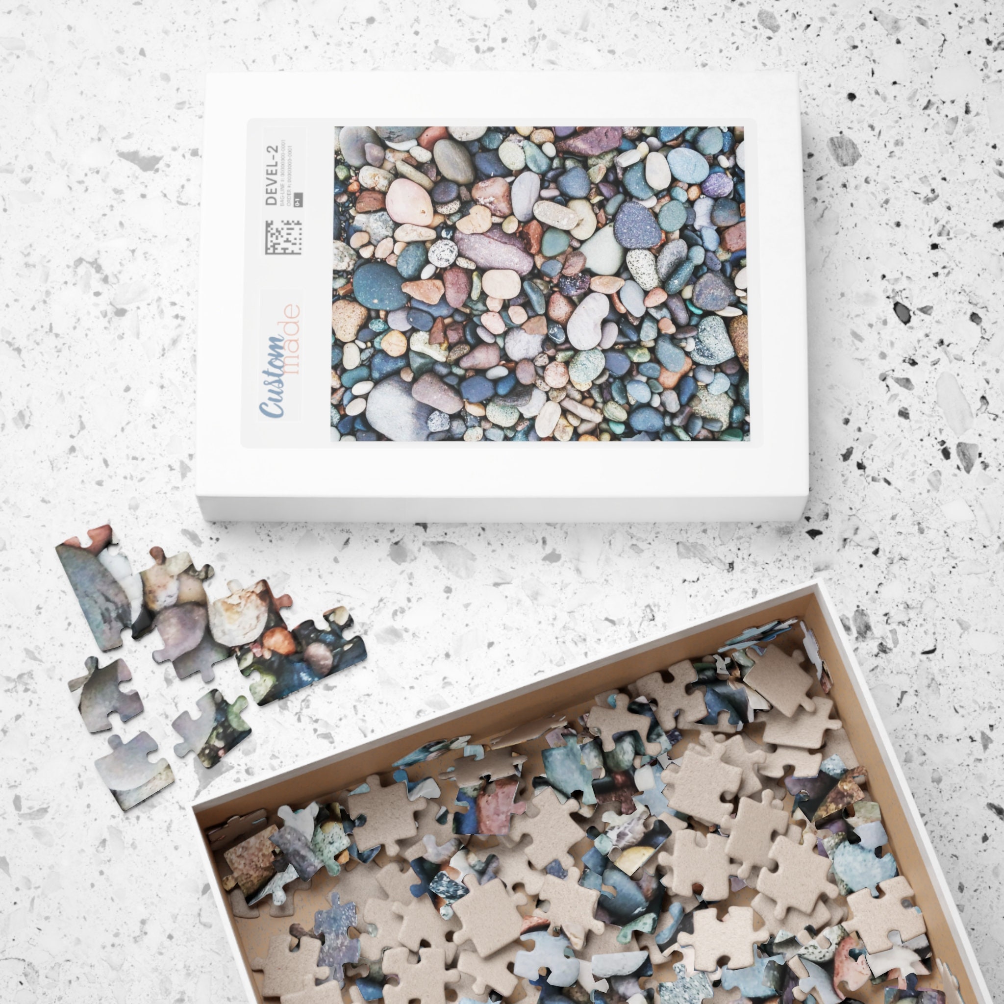 Pebble Jigsaw Puzzle: River Rocks Theme, Family Games Night - Etsy