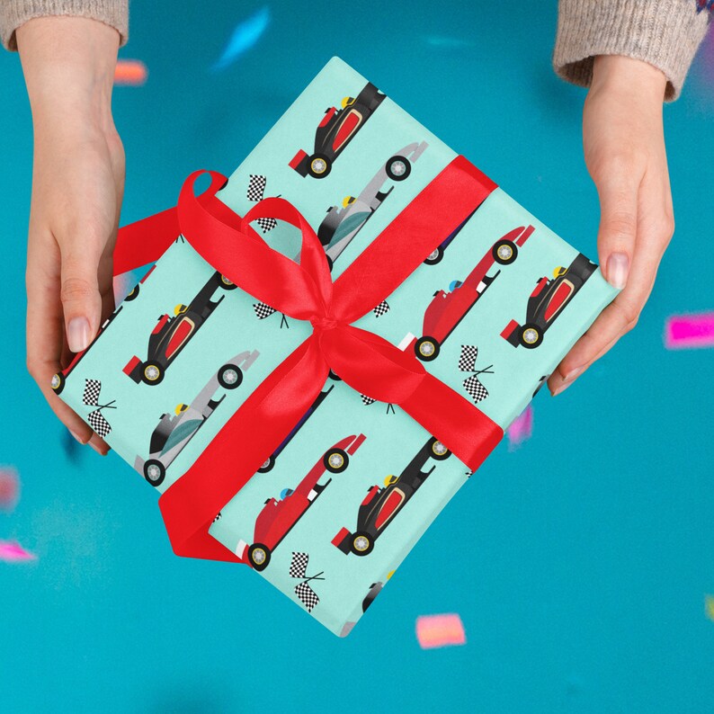 Formula 1 Wrapping Paper, Race Car Gift Wrap, Wrap Beautiful Presents ...