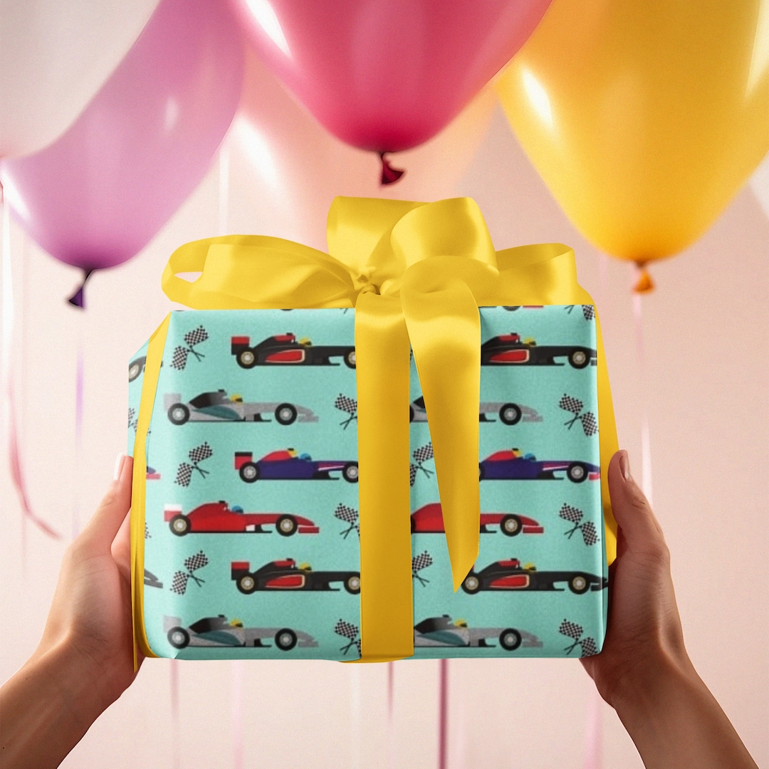 Formula 1 Wrapping Paper, Race Car Gift Wrap, Wrap Beautiful Presents ...