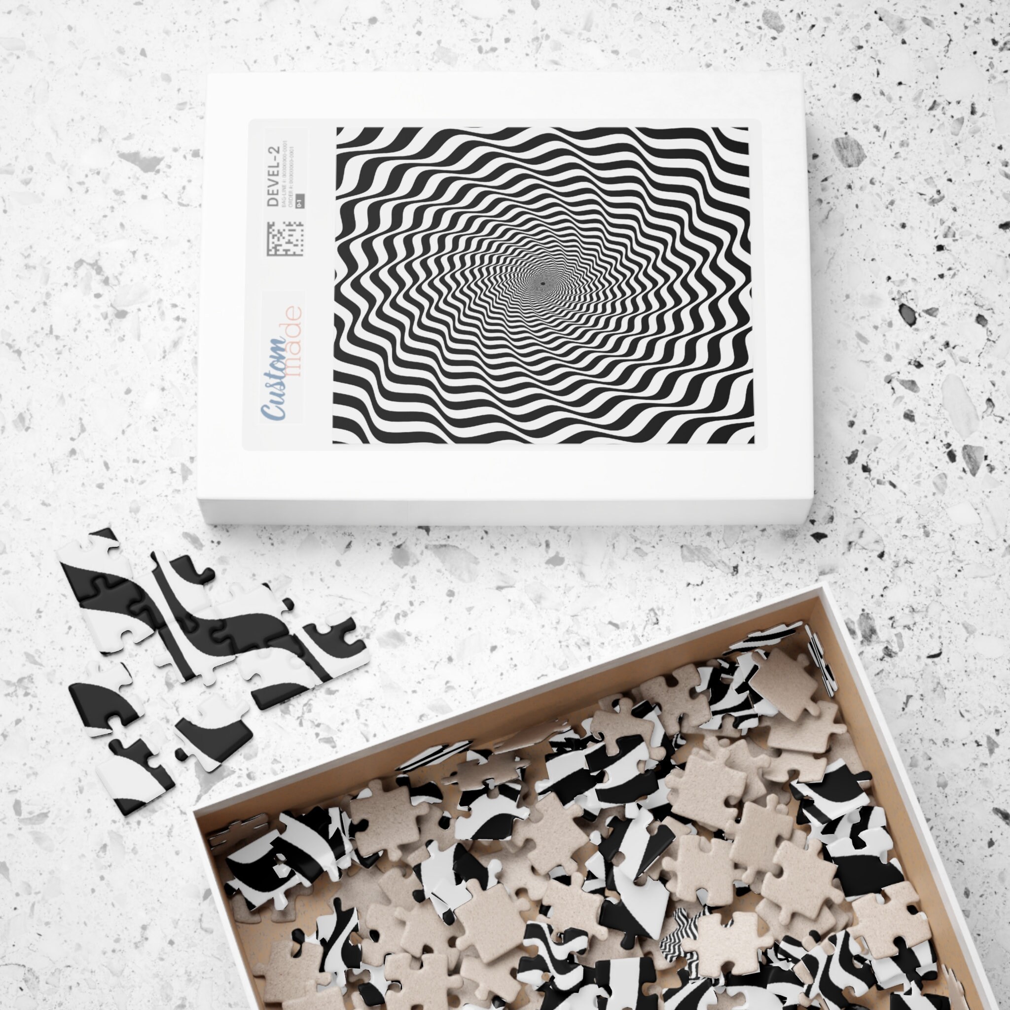 3D Optical Illusion Impossible Jigsaw Puzzle, Wooden Pieces, Trippy ...