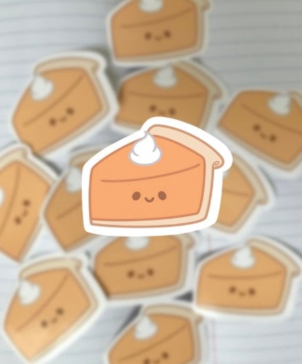 Pumpkin Pie Sticker Fall Stickers Vinyl Stickers Laptop - Etsy