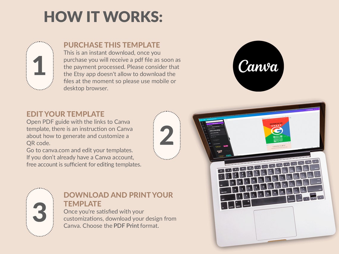 Google Review Sticker Template, Google Review QR Code, Review on Google ...