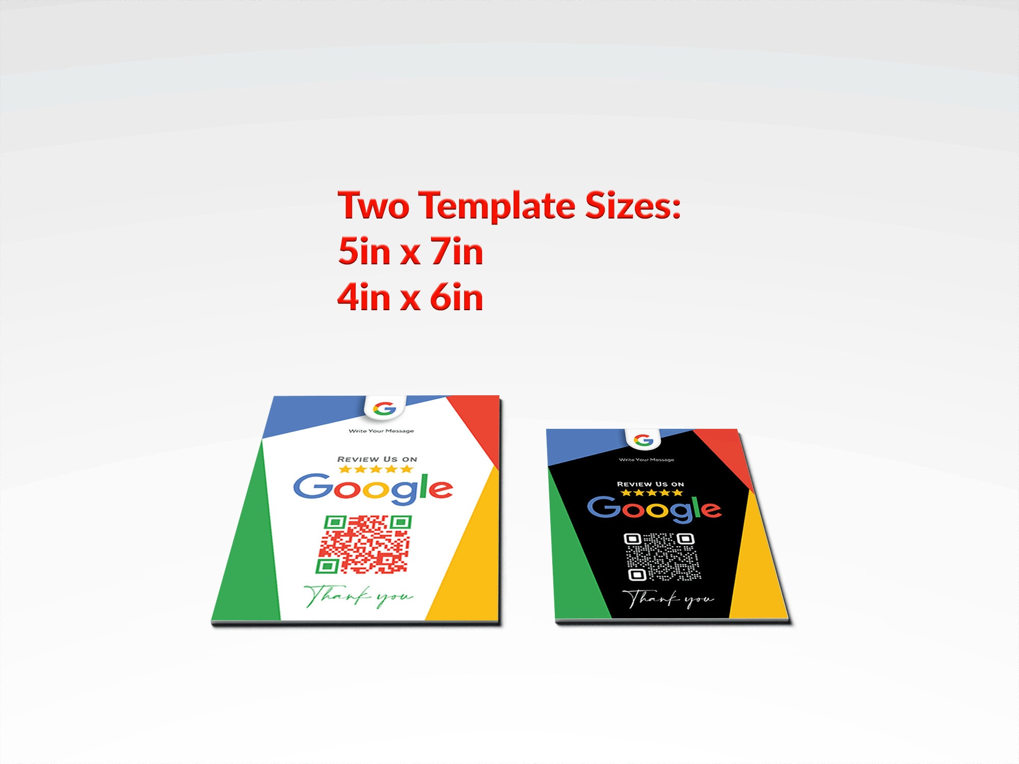 Google Review Sticker Template, Google Review QR Code, Review on Google ...