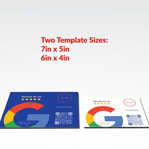 Google Review QR Counter Card Template, Google Review QR Code, Review ...