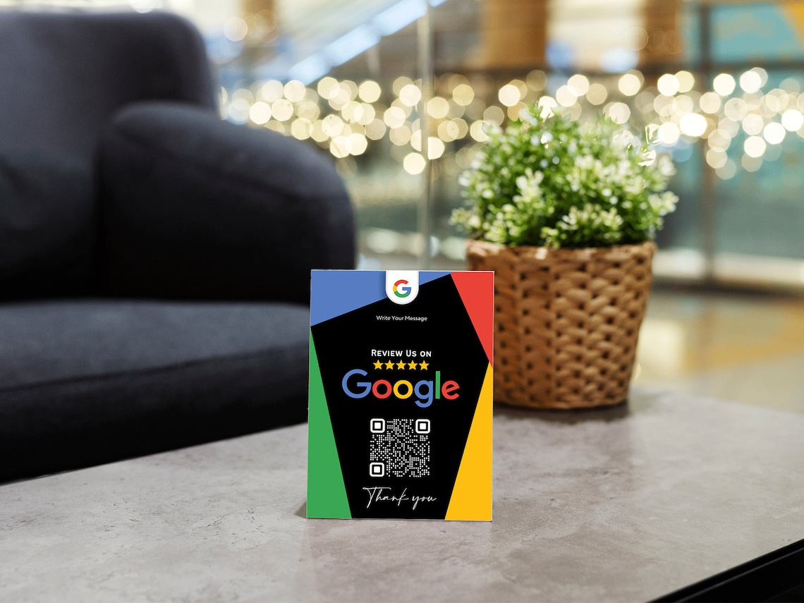 Google Review Sticker Template, Google Review QR Code, Review on Google ...