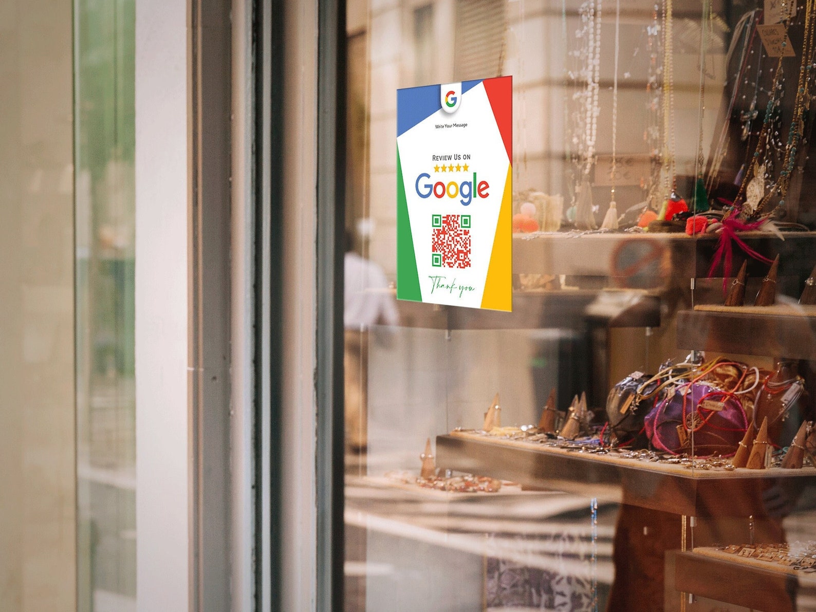 Google Review Sticker Template, Google Review QR Code, Review on Google ...