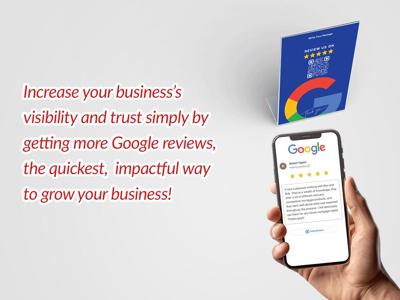 Google Review Sticker Template, Google Review QR Code, Review on Google ...