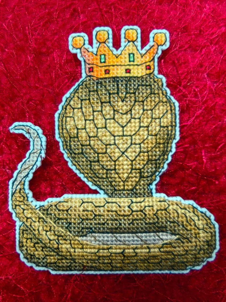 Snake New Year Cross-stitch Pattern: King Cobra Ornament (digital ...