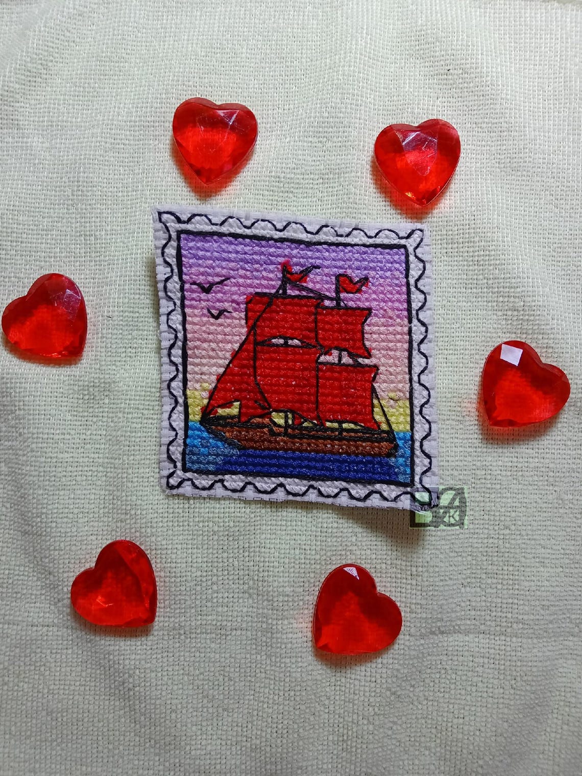 Scarlet Sails Cross-stitch Pattern ; Romantic Sea Embroidery ; PDF ...