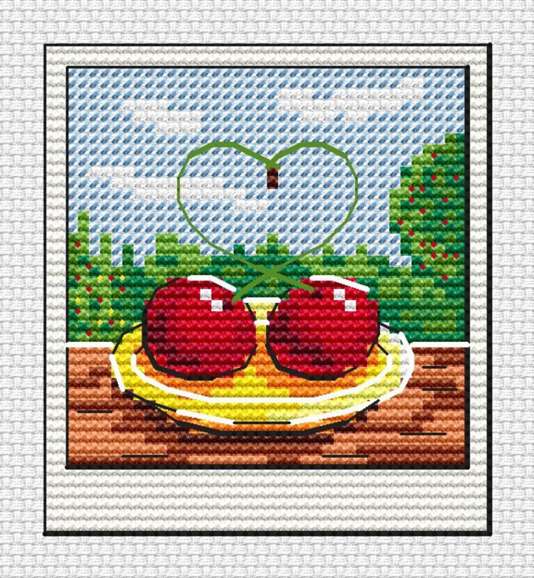 Cherry Cross-stitch Pattern: Garden Berries Embroidery (PDF Pattern) - Etsy