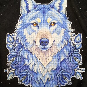 Wolf Ornament PDF Pattern ; Animal Modern Wall Decor Pattern ;blue ...