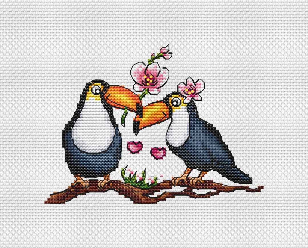 Embroidery Toucan Birds PDF Pattern ; Wedding Day Gift ; Toucans Embroidery - Etsy