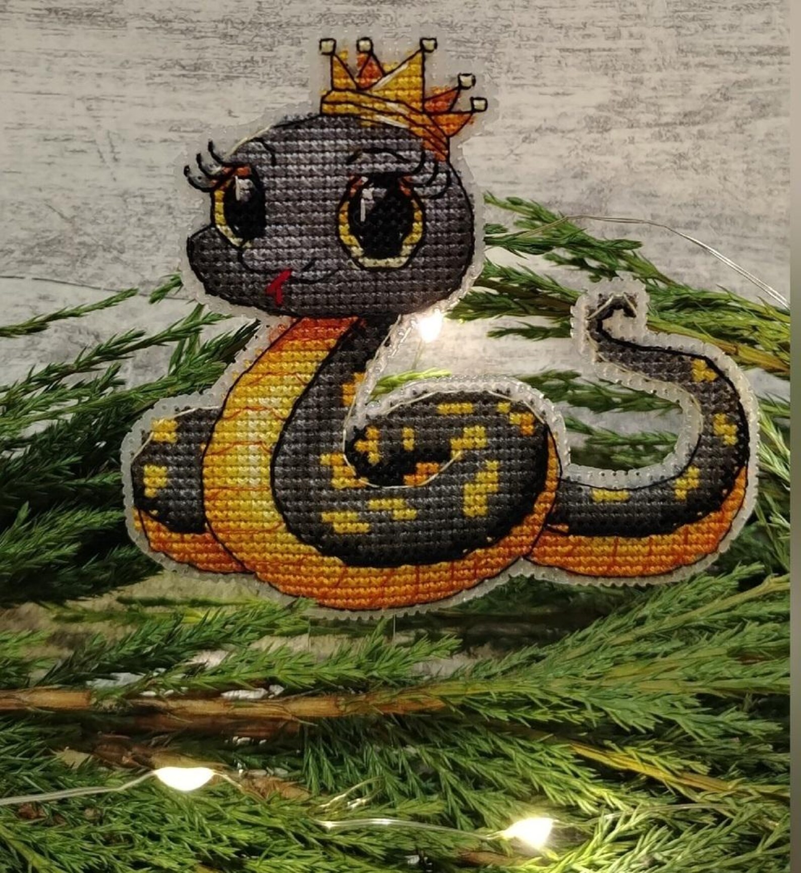Snake New Year Cross-stitch Pattern ; King Cobra Embroidery Pattern ...