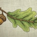 Acorn Cross Stitch Pattern ; Botanical Ornament ; Oak Leaf Embroidery ...