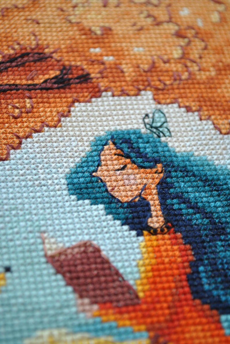 Girl With Book Pattern: Magic Embroidery (PDF Pattern) - Etsy