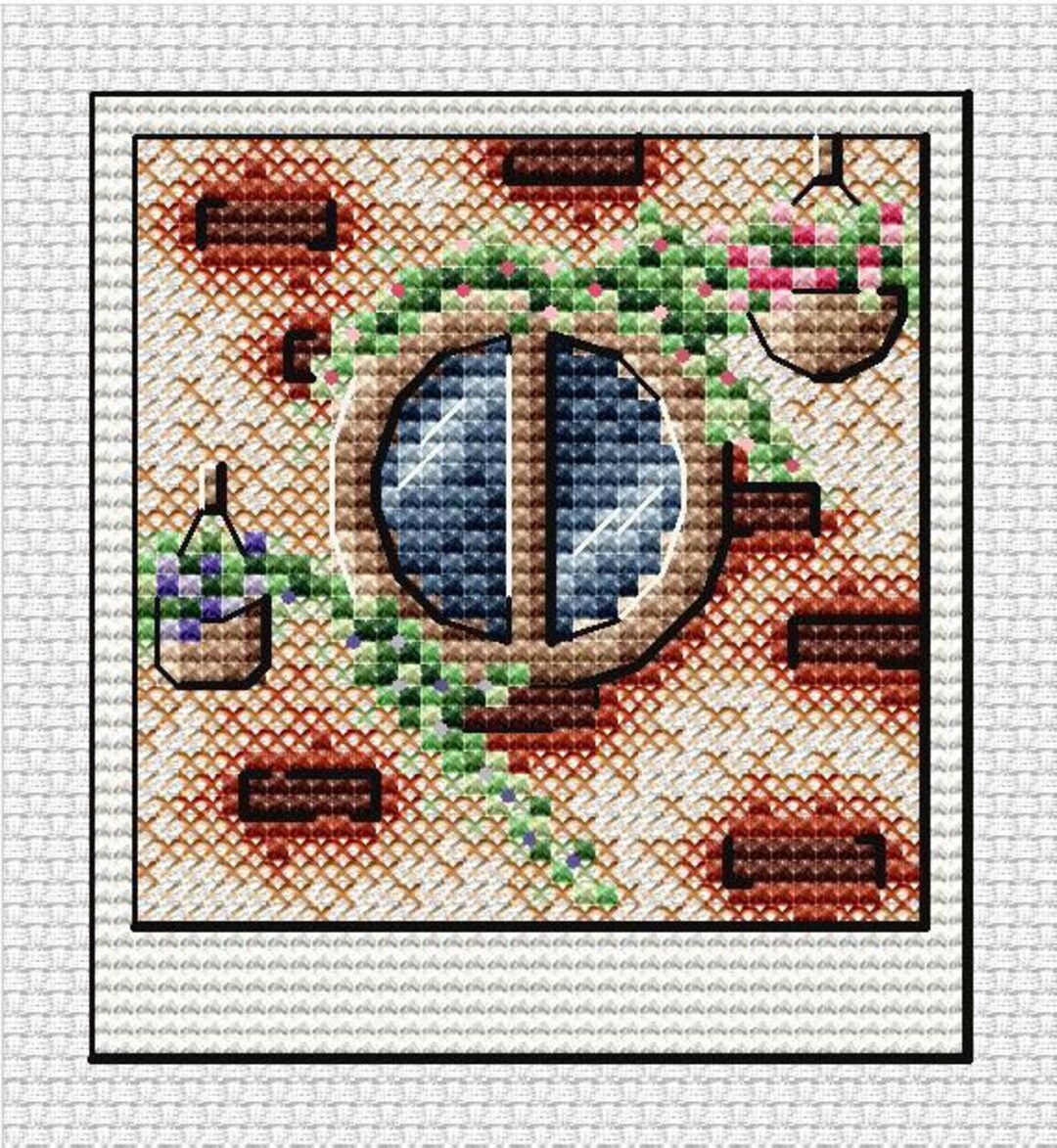 Summer Window Cross-stitch Pattern: Plants and Flowers (PDF Pattern) - Etsy