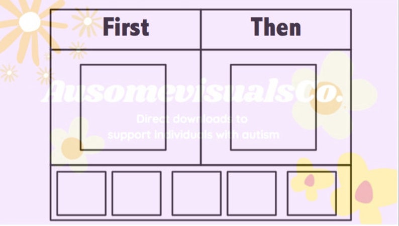 First Then Schedule With Tokens - Etsy