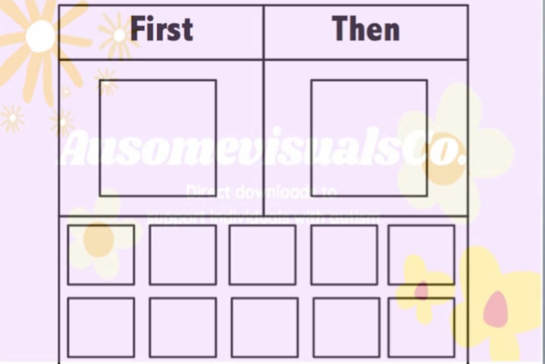 First Then Schedule With Tokens - Etsy