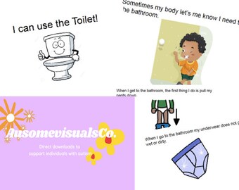 Autism Potty Training Toilet Training Social Skill Story for School or ...
