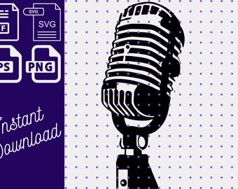 Microphone SVG Cut File - Etsy
