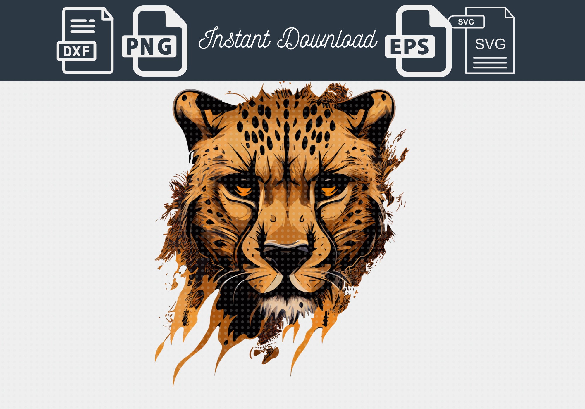 Cheetah Svg Cheetah Face Svg Cheetah Svg File for Cricut Cheetah Svg ...