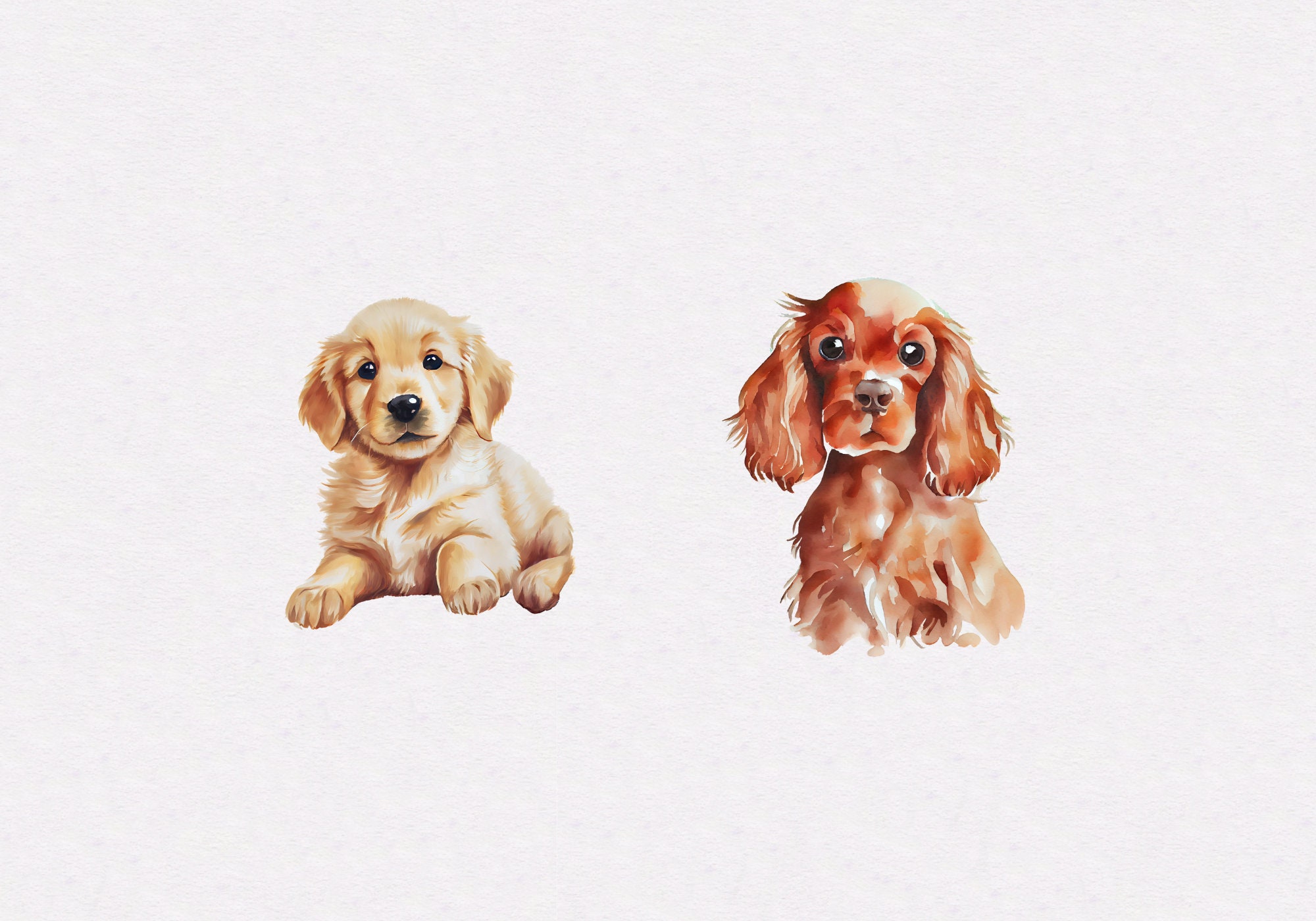 33 Watercolor Puppies Clipart Bundle Puppy Png Dog Png - Etsy