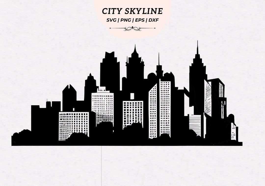 Skyline SVG | Skyline Clipart Cut File | Png Svg Eps Dxf | City Scape ...