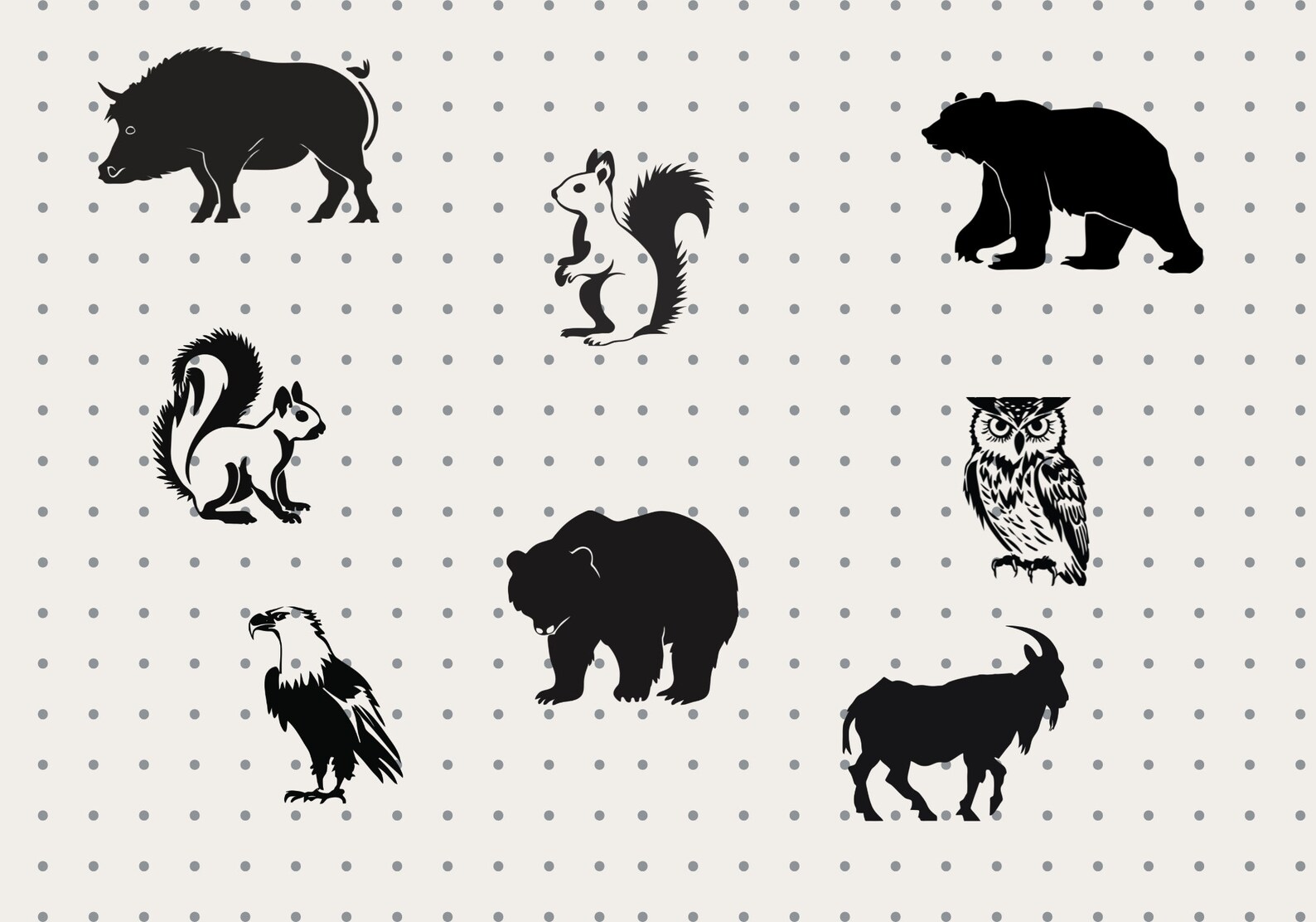 Woodland Animal Bundle Editable Template Animal SVG Bundle - Etsy