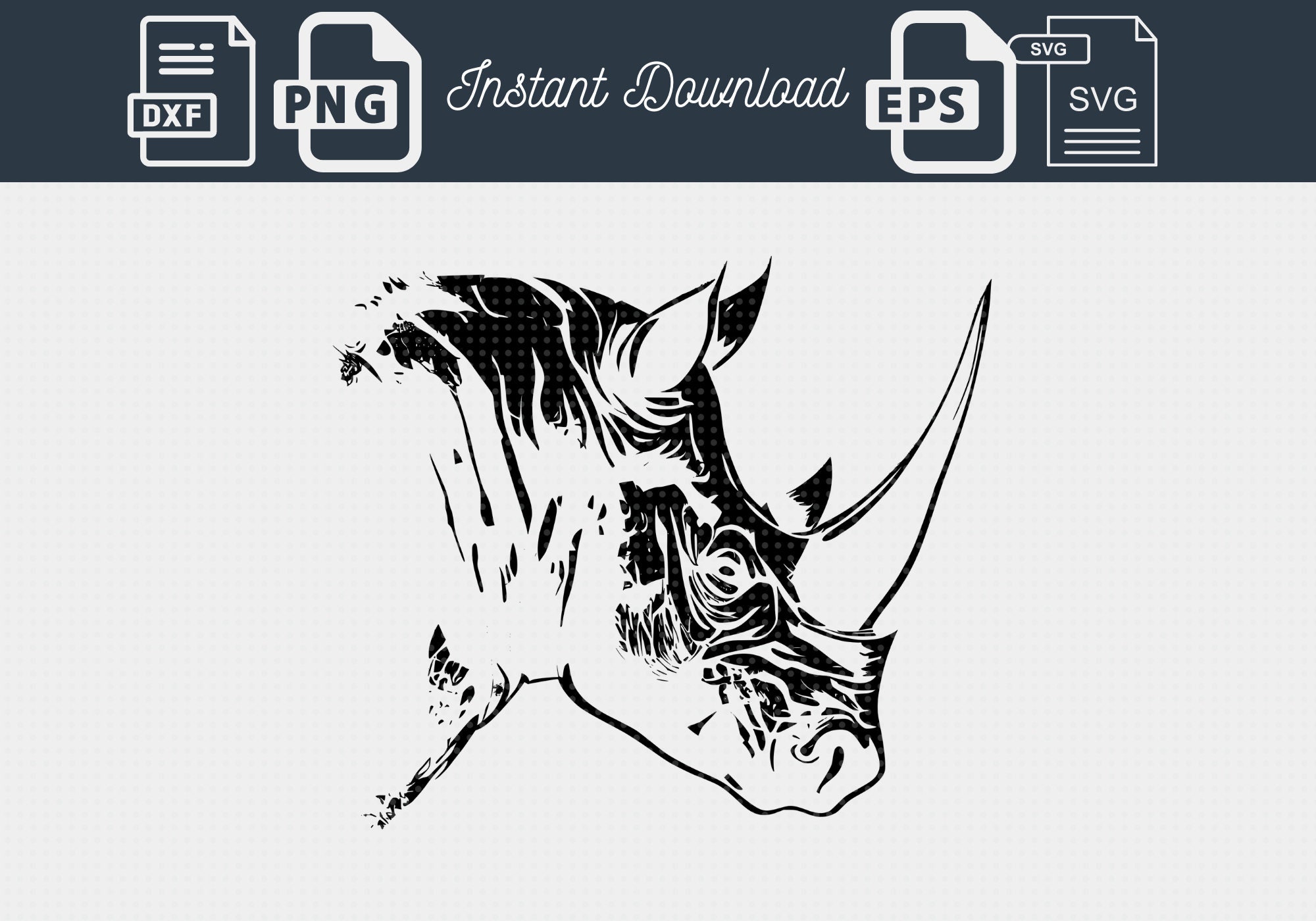 Rhino Svg Rhinoceros Svg Png Eps Dxf Svg Rhino Clipart Graphic T-shirt ...