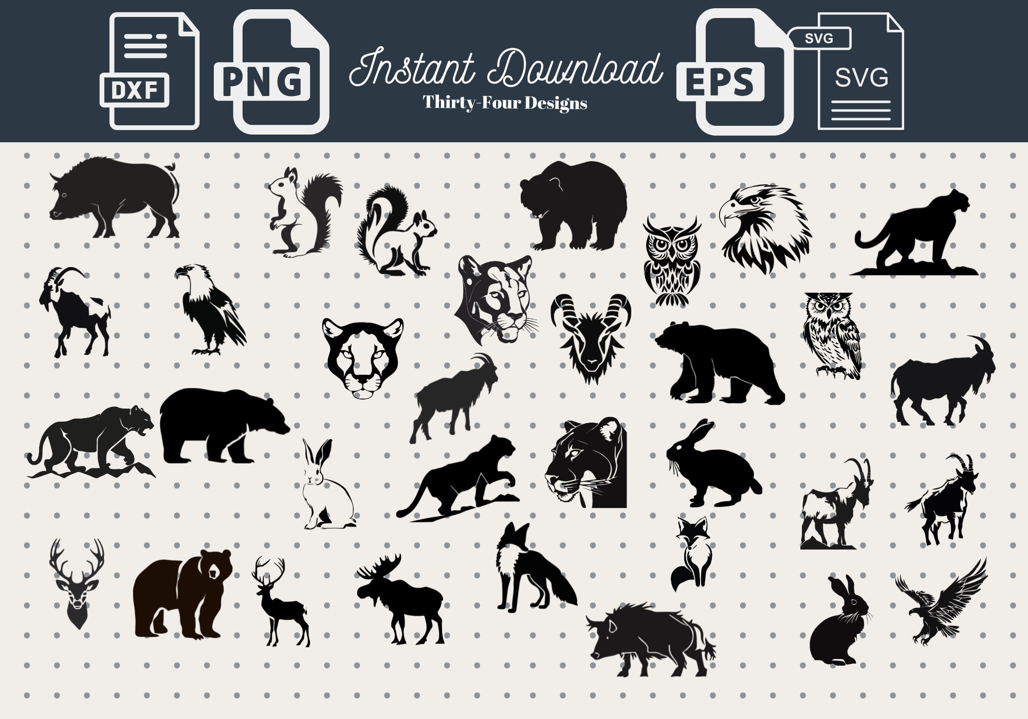 Woodland Animal Bundle Editable Template Animal SVG Bundle - Etsy