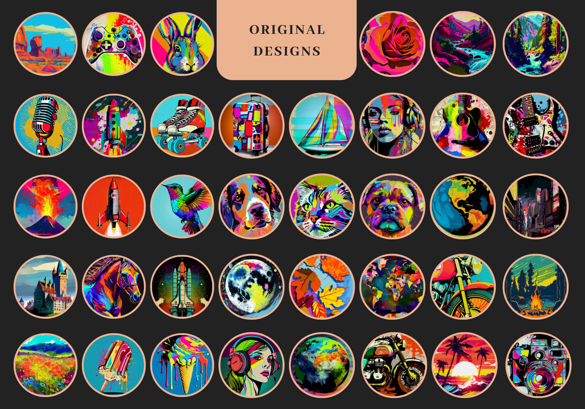 Pop Art Instagram Highlight Covers | Original Pop Art IG Highlights ...