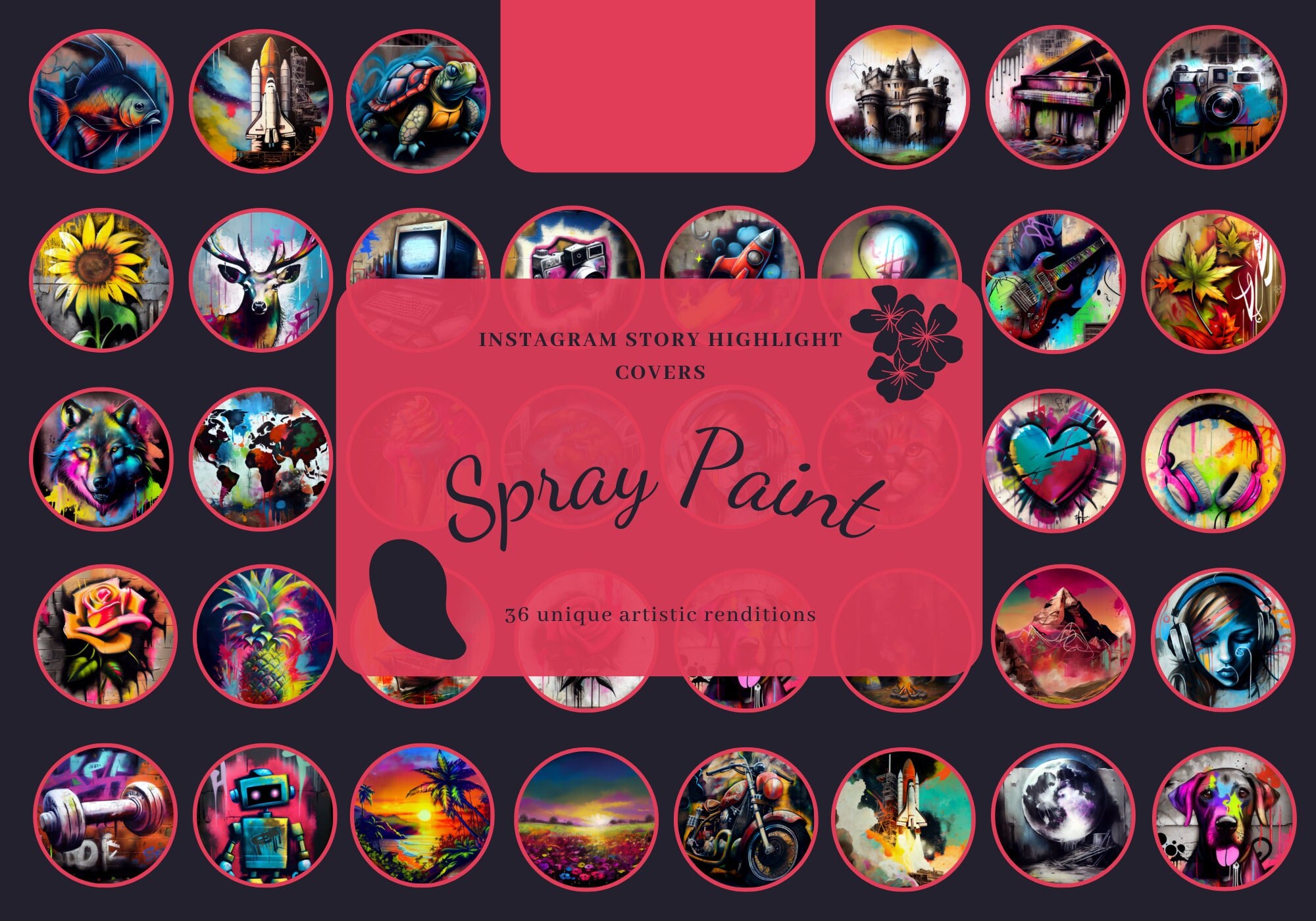 Spray Paint Instagram Highlight Covers | Original Spray-painted IG ...