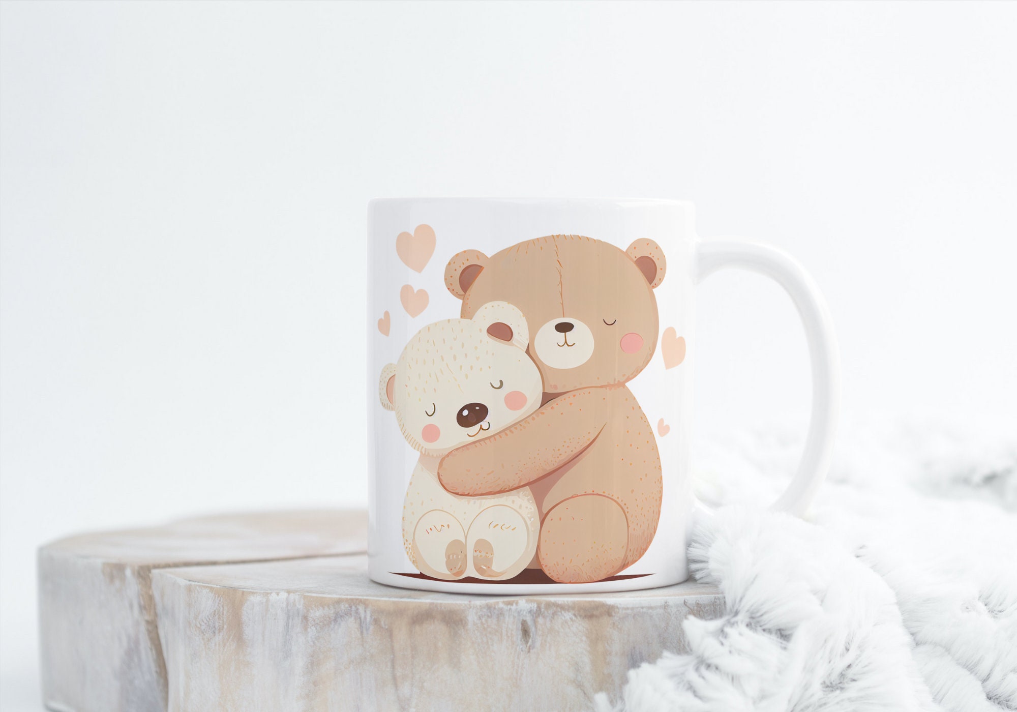 Valentine Teddy Bear Clipart Minimal Teddy Bear Art Digital Download ...