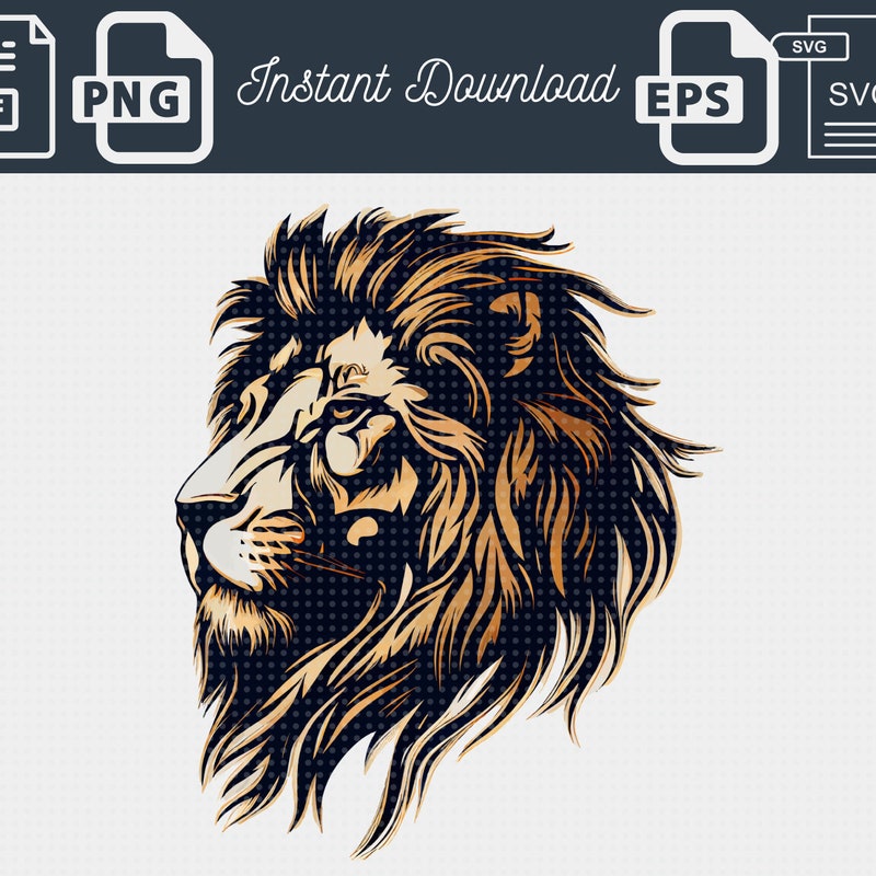Lion Svg - Etsy