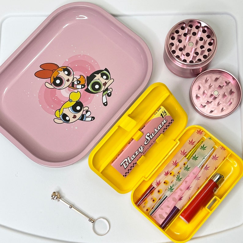 Smoke Kit Rolling Tray Pre Rolled Cones Grinder Ring Lighter - Etsy