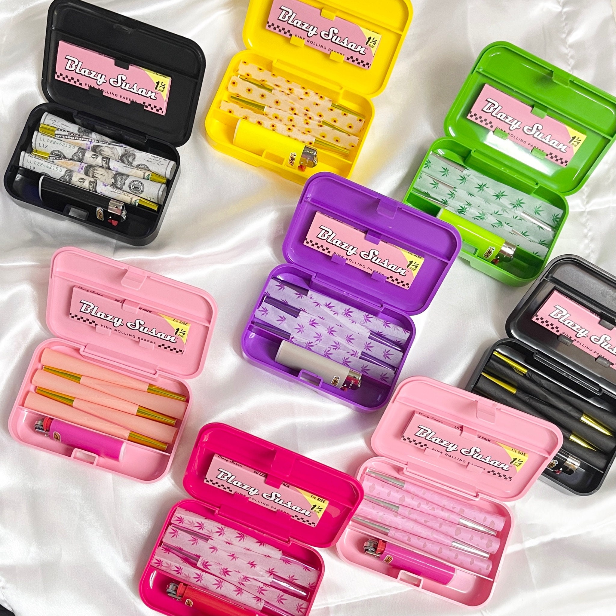 Smoke Kit Rolling Tray Pre Rolled Cones Grinder Ring Lighter Stash Kit ...