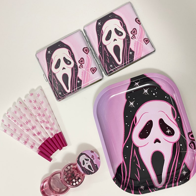 Scream Smoke Kit Rolling Tray Pre Rolled Cones Grinder Cigarette Case ...