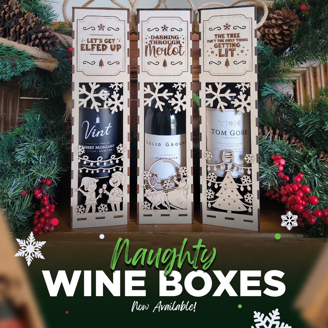 Naughty Christmas Wine Boxes - Fun & Unique Holiday Gift! Perfect for ...