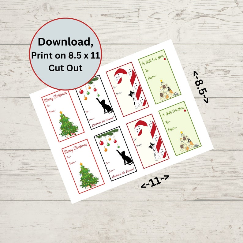 Cat Gift Tags, Dog Gift Tags, Printable Gift Tag Bundle, Pet Gift Tag ...